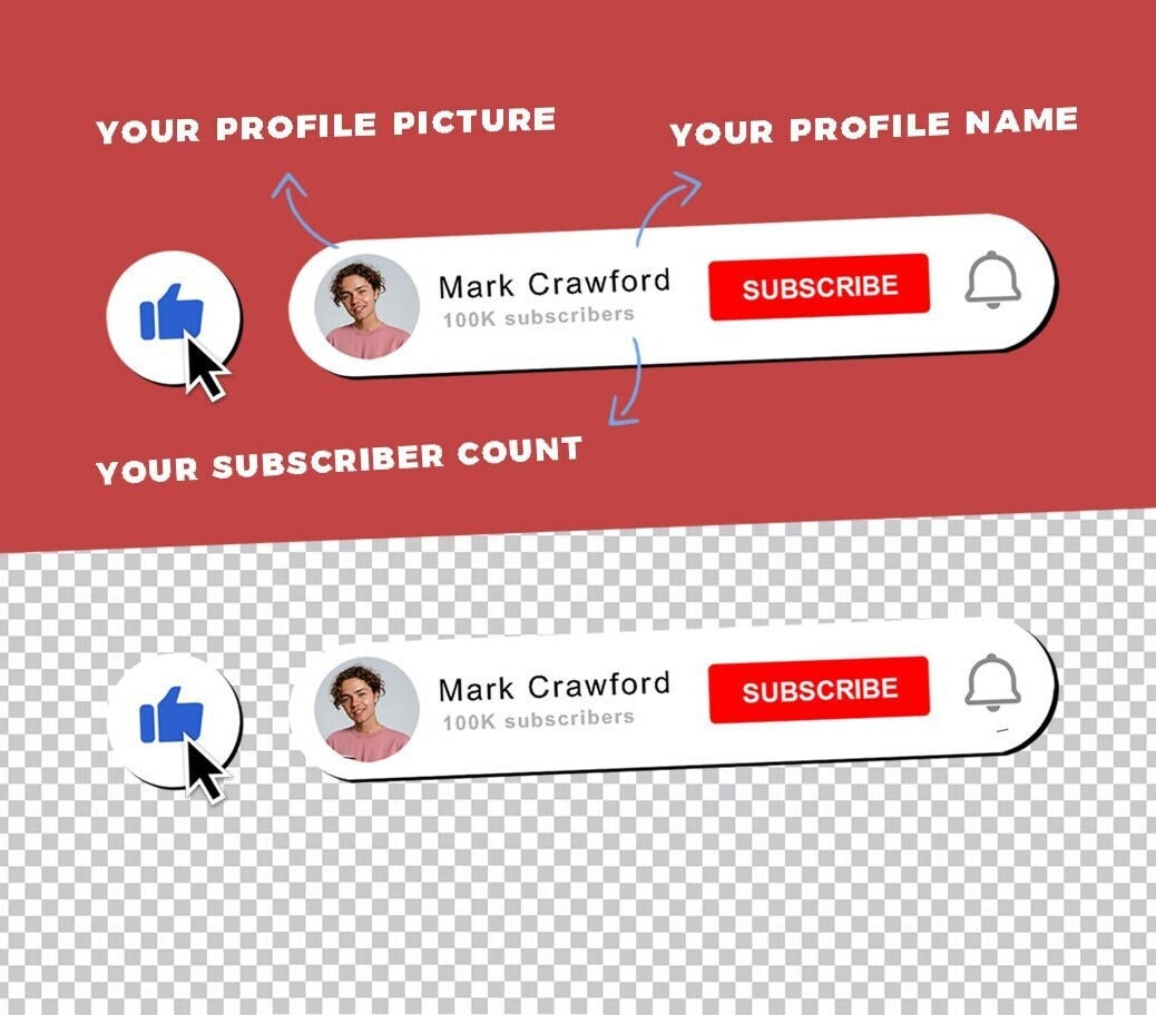 Custom Animated Subscribe Button | Aesthetic Animation W/ Sound Effects ...