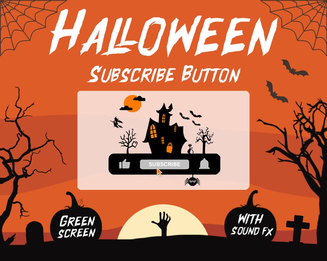 Halloween Youtube Subscribe Animation | Youtube Subscribe Button W ...