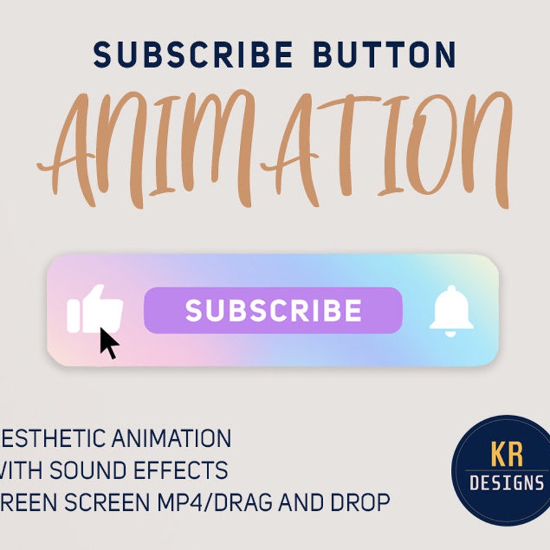 Youtube Subscribe Animation - Etsy