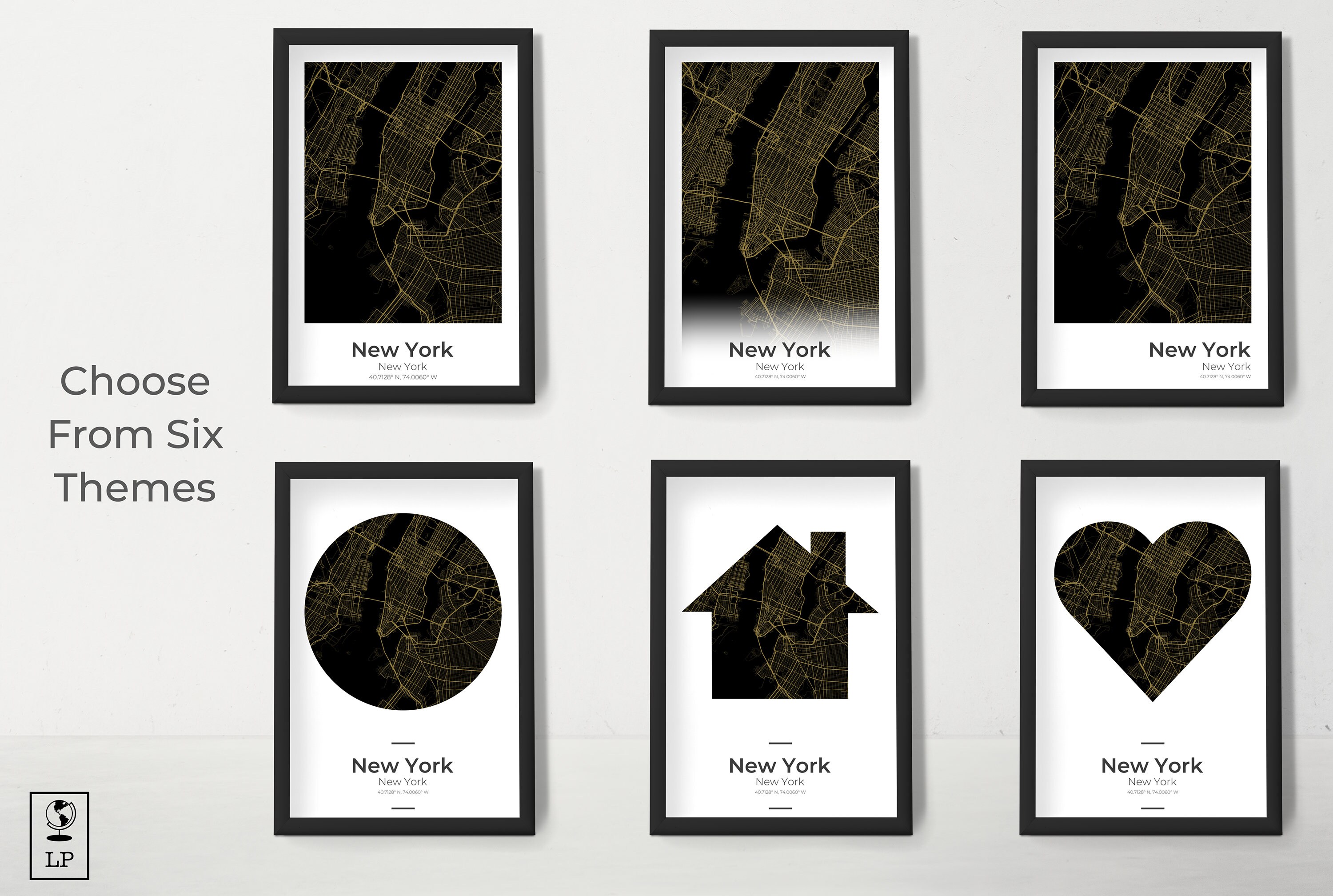 Custom Streep Map Posters, Any Location, Any Color, Any Place Map ...