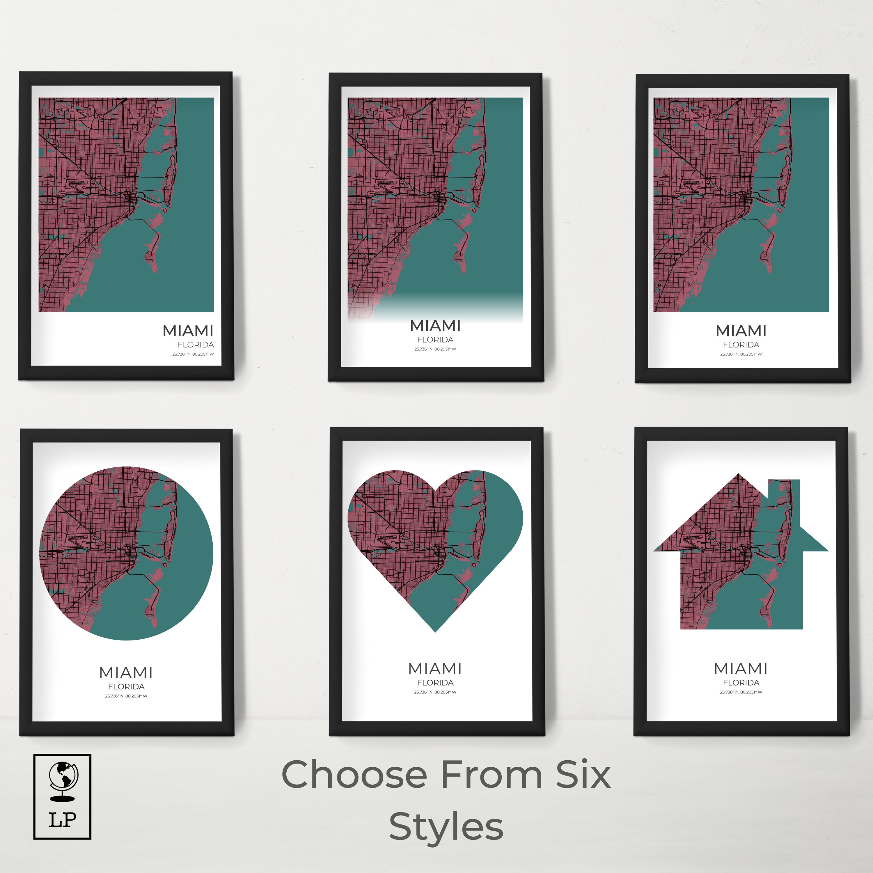 Custom Streep Map Posters, Any Location, Any Color, Any Place Map ...