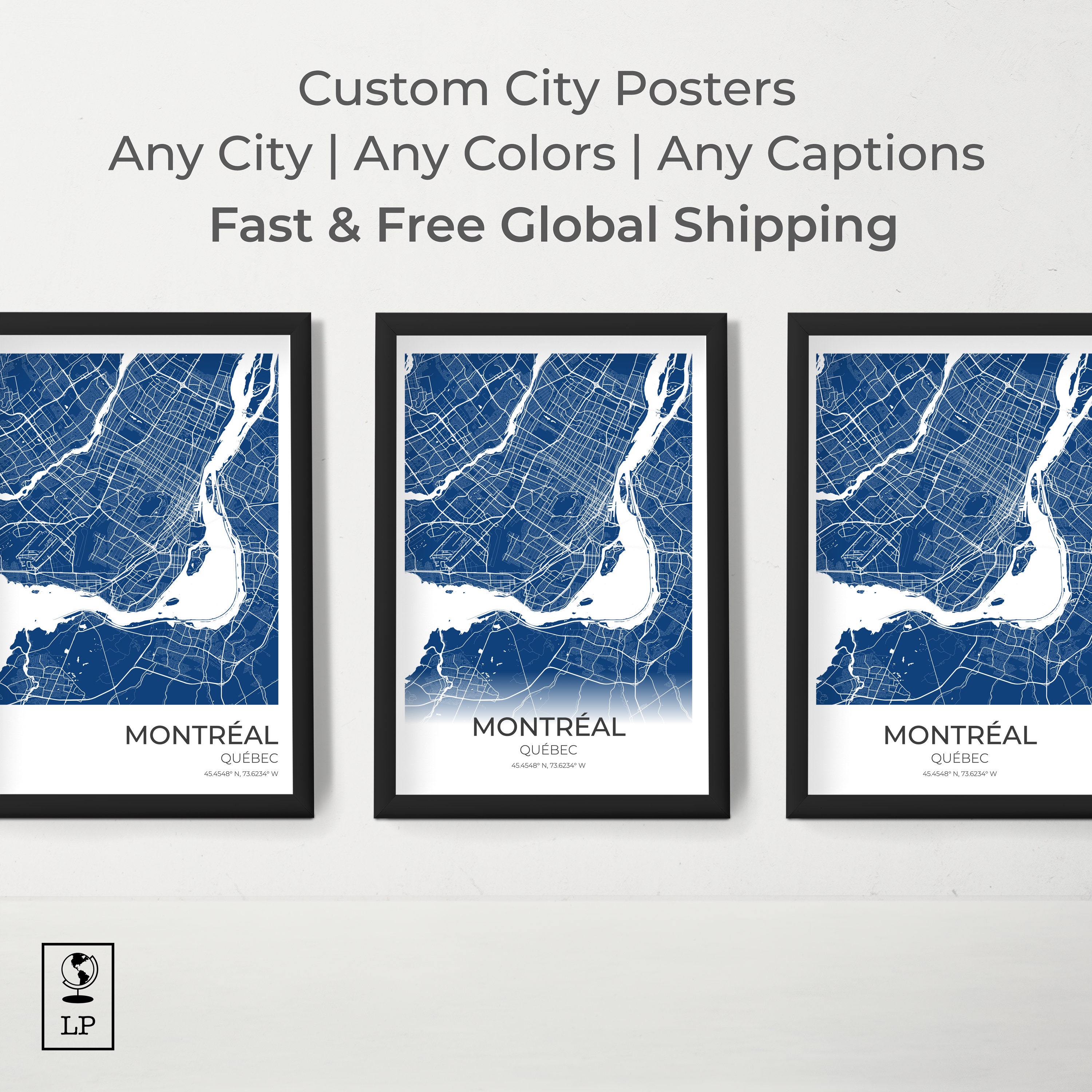 Custom Streep Map Posters, Any Location, Any Color, Any Place - Map ...