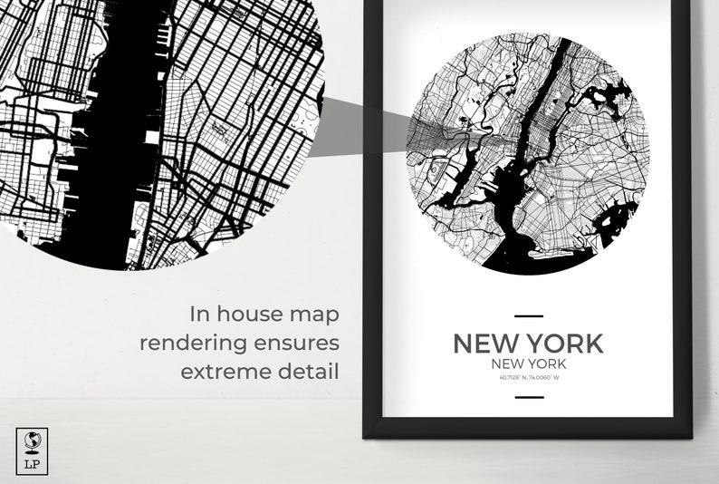 Custom Streep Map Posters, Any Location, Any Color, Any Place - Map ...