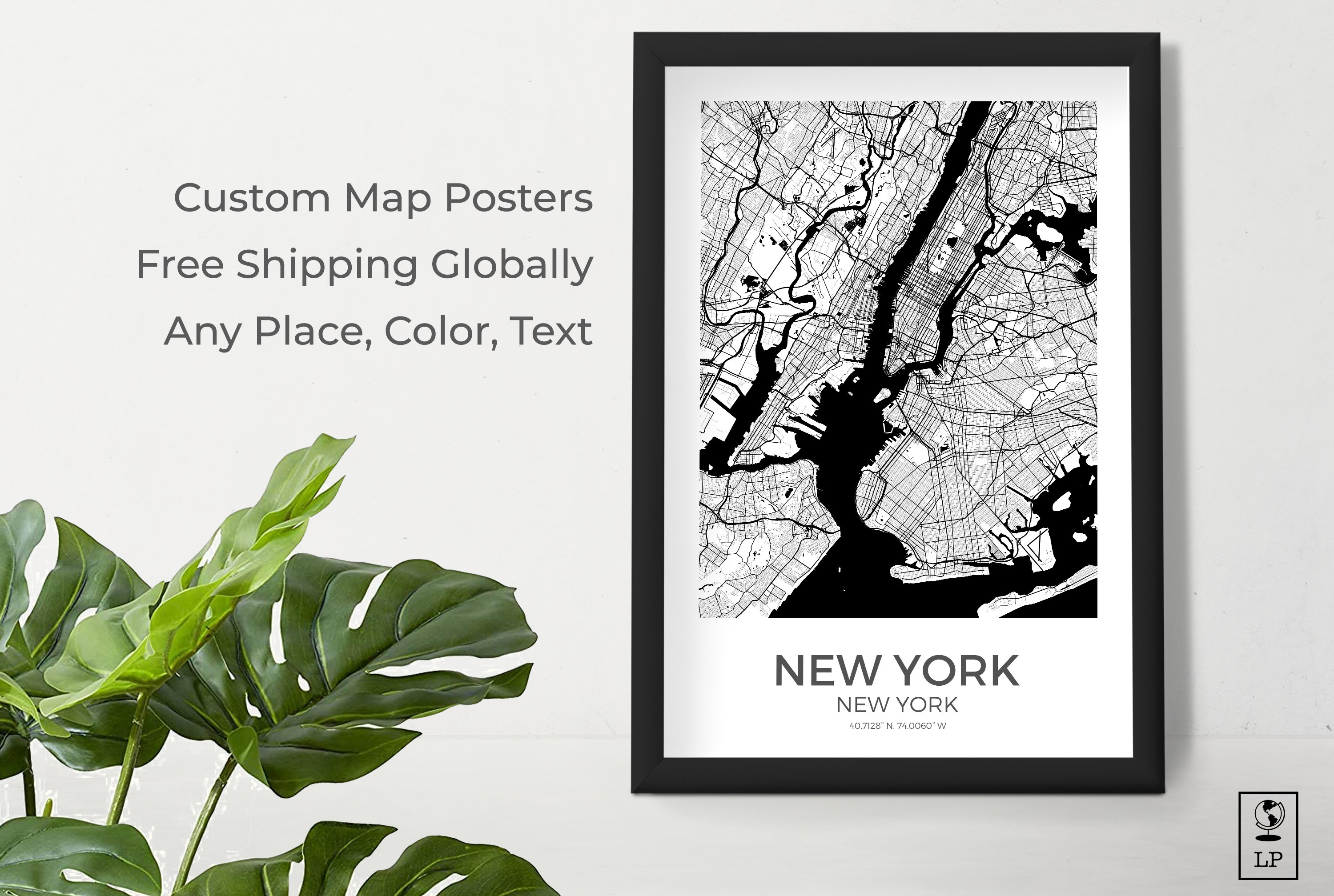 Custom Streep Map Posters, Any Location, Any Color, Any Place Map ...