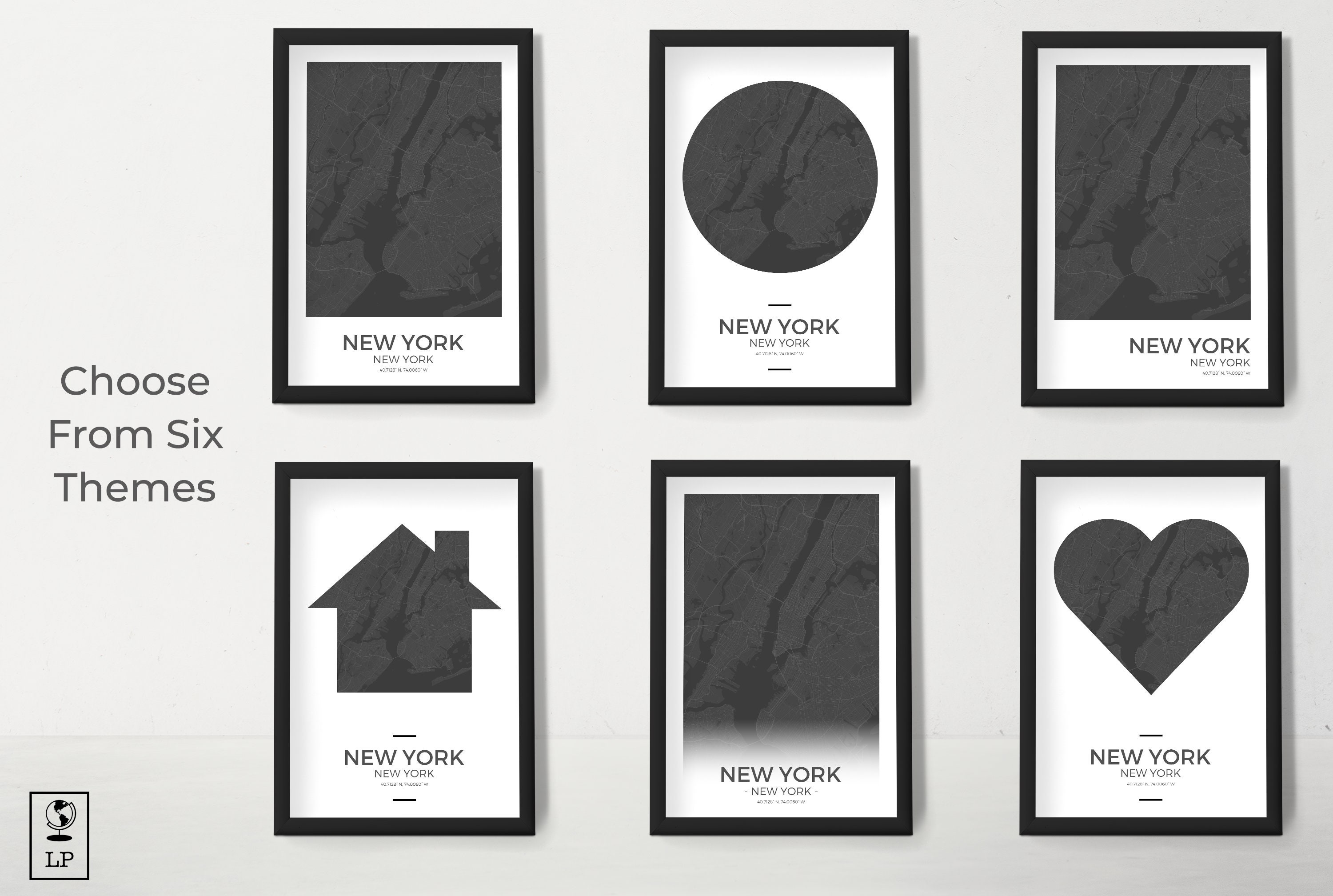 Custom Street Map Prints, Any Location, Colors, Captions - Custom Map ...