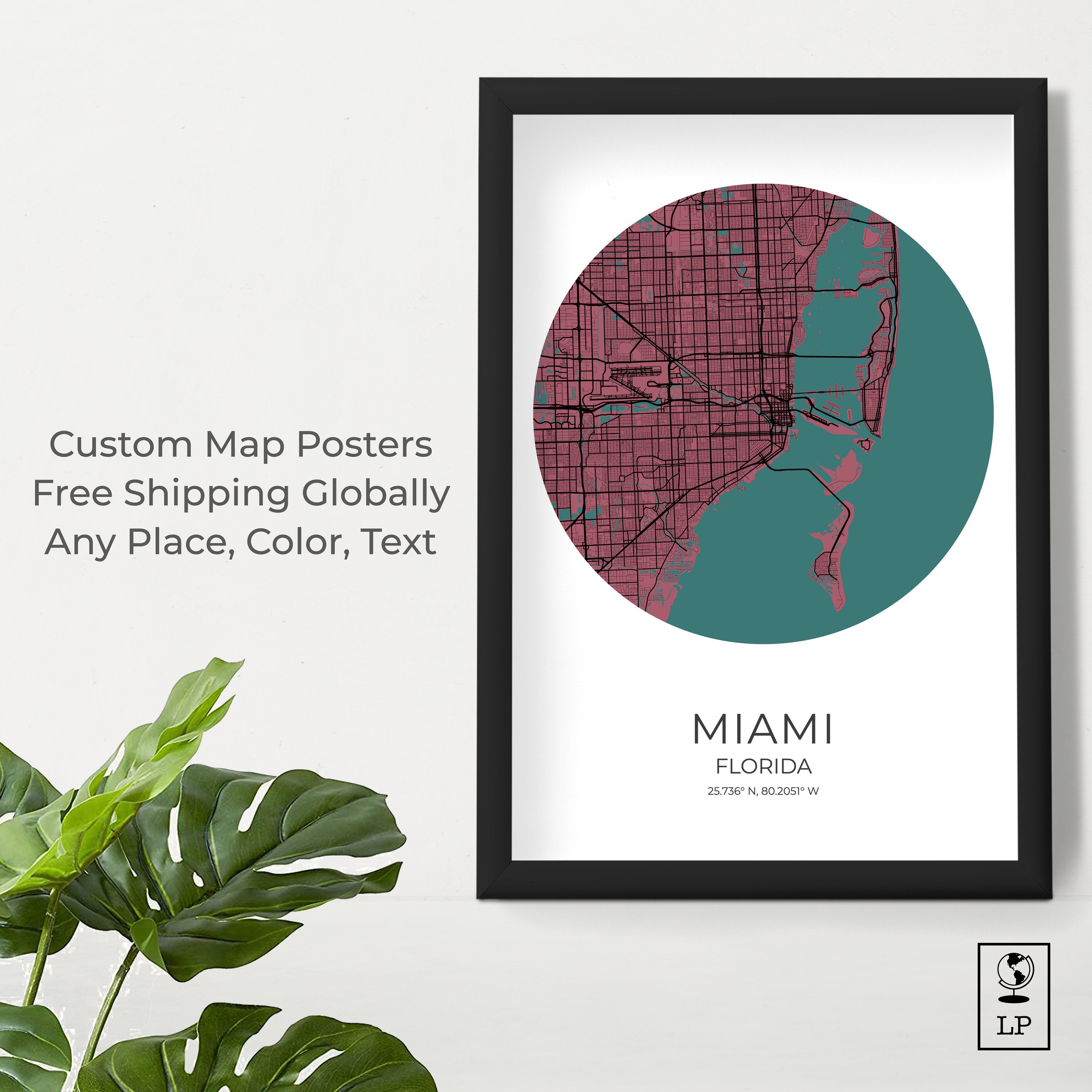 Custom Streep Map Posters, Any Location, Any Color, Any Place Map ...