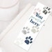 Paw Print Bookmark, Cute Bookmark, Cat Lover Gift, Bookmark for Women ...