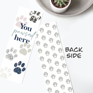 Paw Print Bookmark, Cute Bookmark, Cat Lover Gift, Bookmark for Women ...