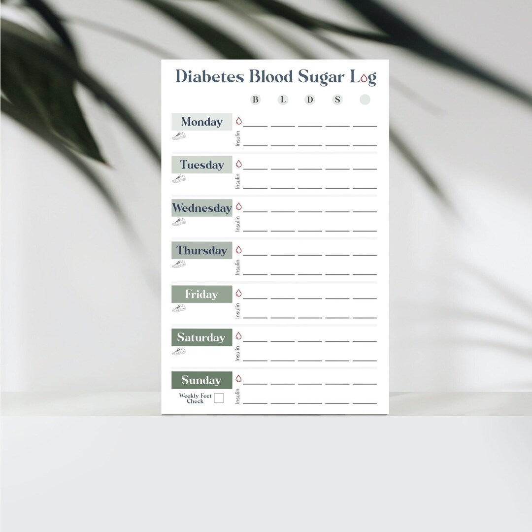 Diabetes Tracker, Blood Sugar Log, Glucose & Insulin Tracking Log ...