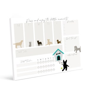 Weekly Planner Pad, to Do List Notepad, Dog Mom or Dog Dad Daily ...