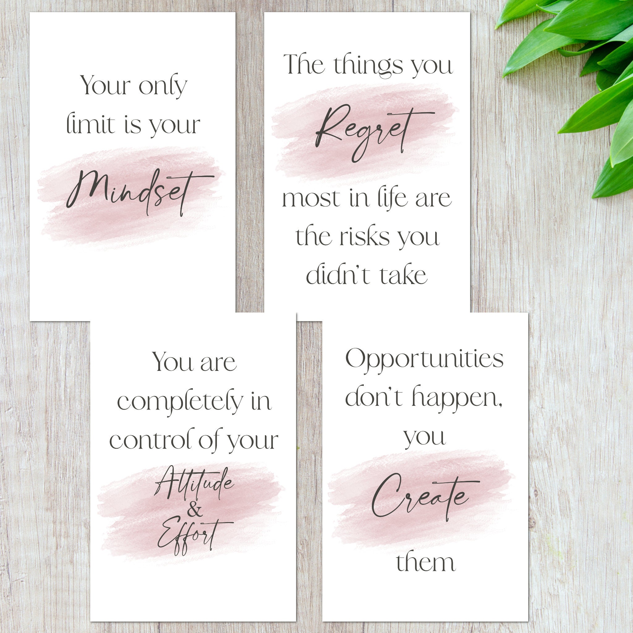 12 Inspirational Quotes Note Cards, Motivational Quote Cards Set ...