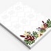 Christmas Greenery Notepad, Winter Foliage & Berries Memo Pad, Holiday ...