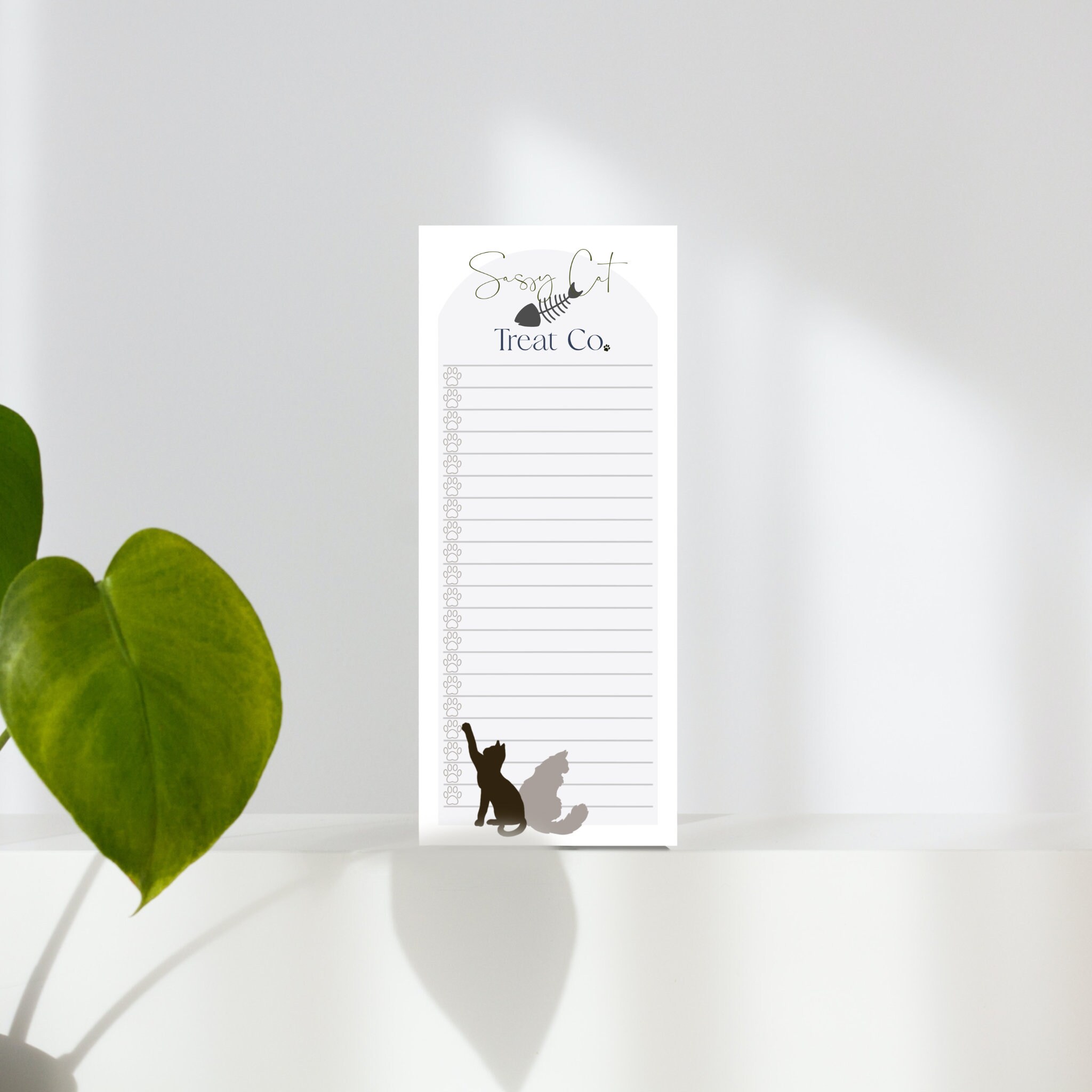 Cat Lover Grocery List, Cute Paw Print Shopping List, to Do List ...