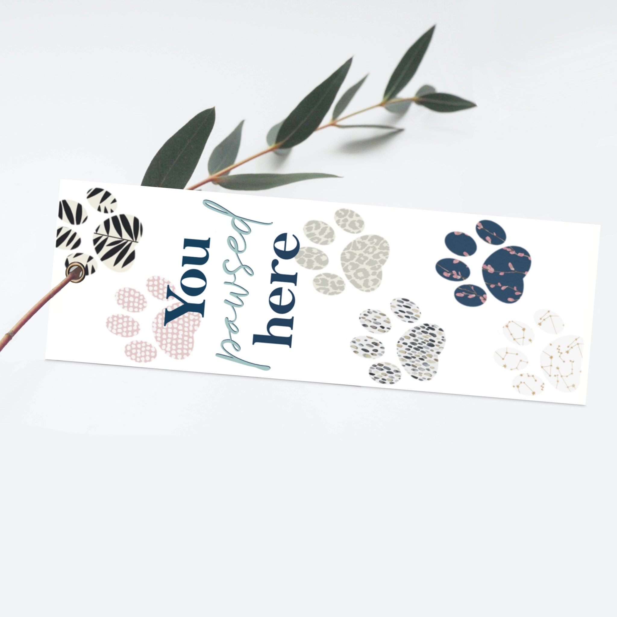 Paw Print Bookmark, Cute Bookmark, Cat Lover Gift, Bookmark for Women ...