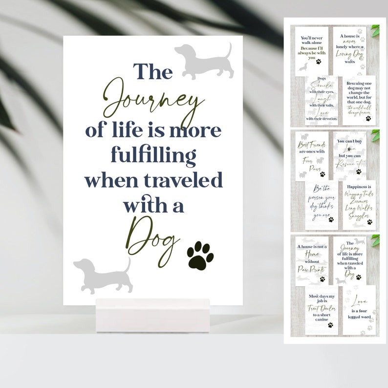 12 Dog Quotes Card Set, Dog Lover Notecard Set, Gifts for Dog Lovers ...