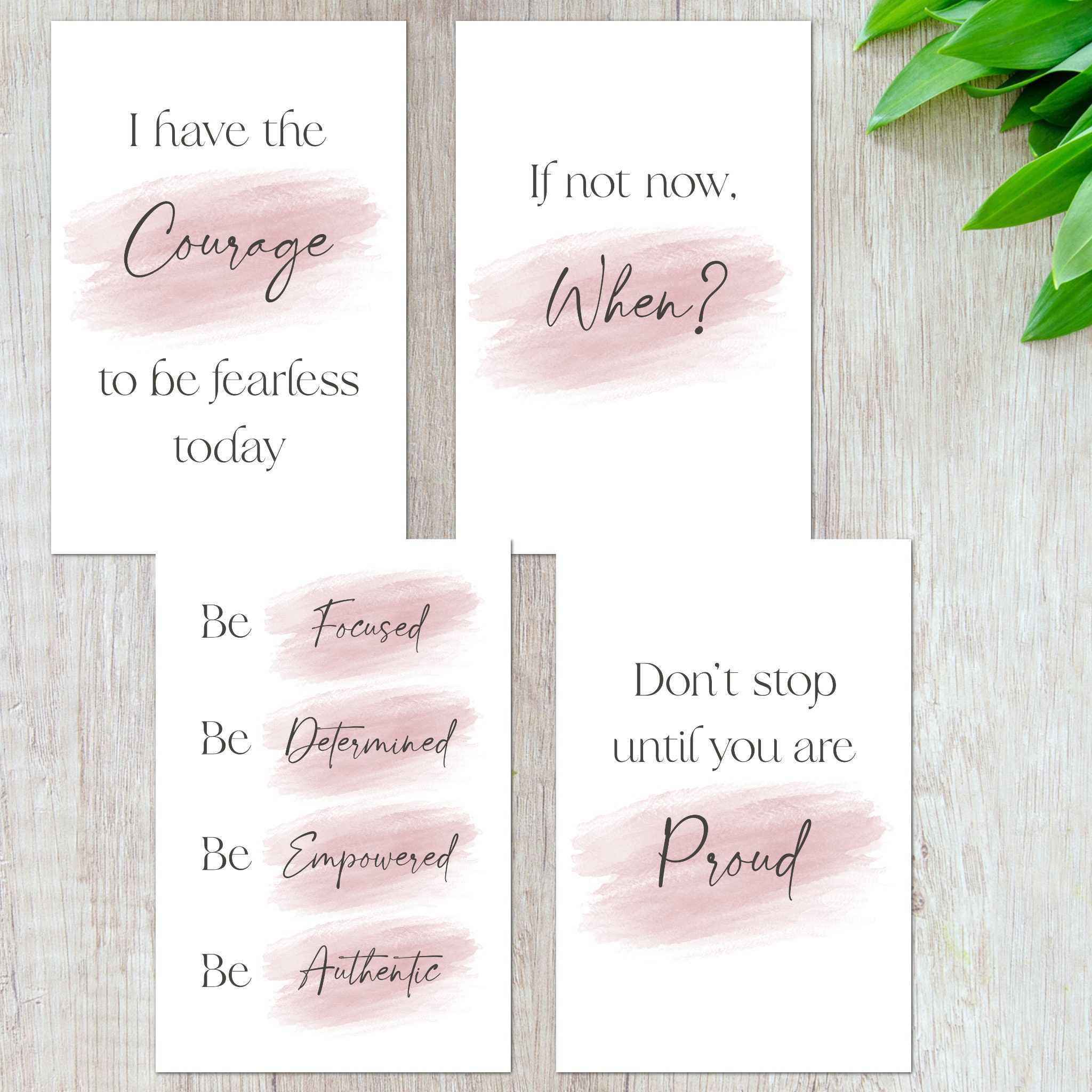 12 Inspirational Quotes Note Cards, Motivational Quote Cards Set ...