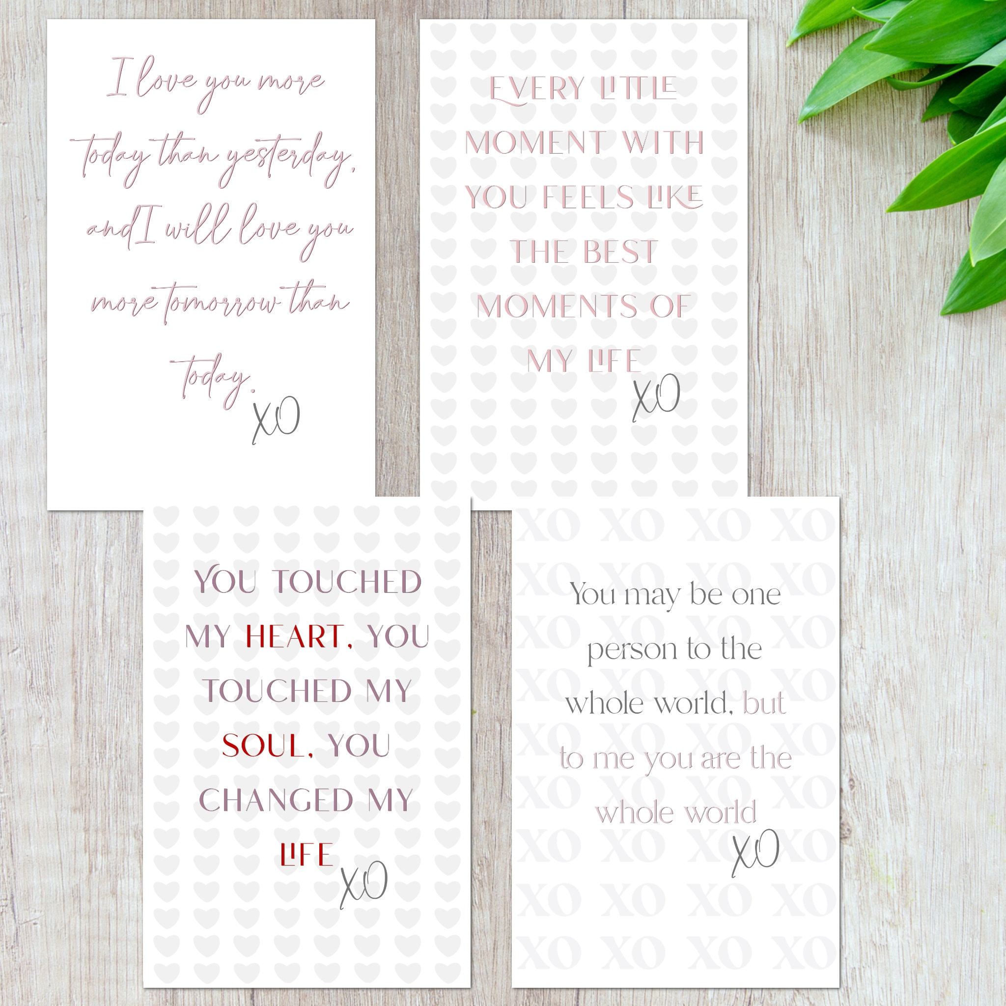 12 Love Notes, Set of Loving Messages, Love Letter Note Cards, I Love ...