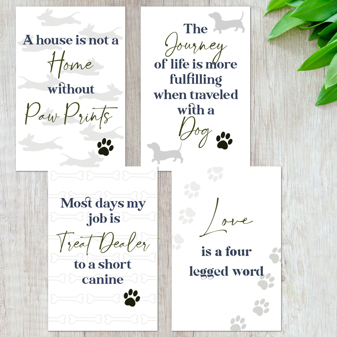 12 Dog Quotes Card Set, Dog Lover Notecard Set, Gifts for Dog Lovers ...
