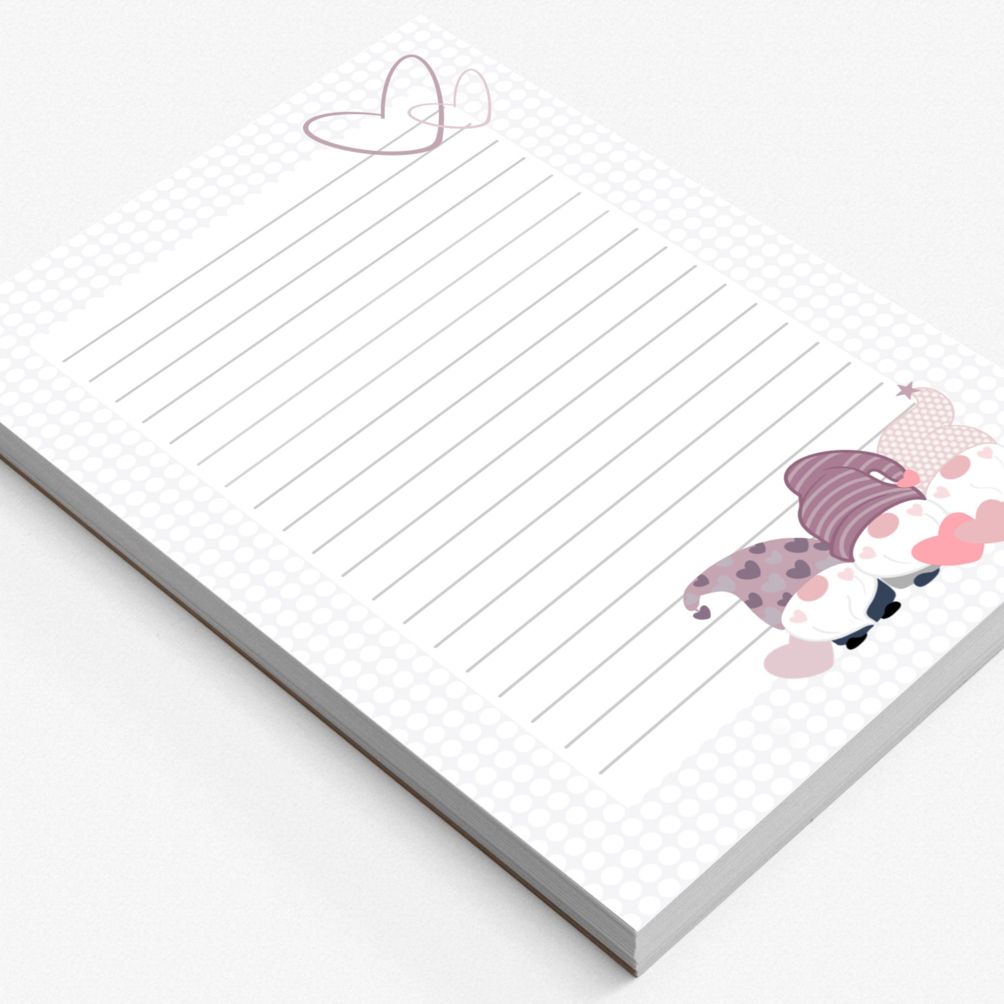 Gnome Notepad to Do List Notepad Gnomes Letter Stationery - Etsy