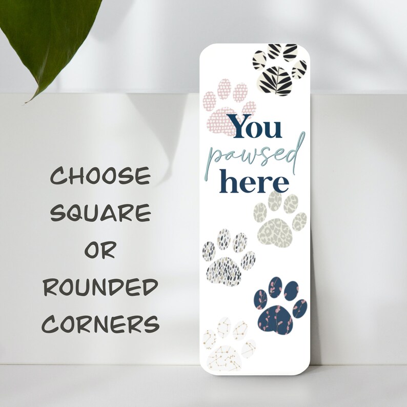 Paw Print Bookmark, Cute Bookmark, Cat Lover Gift, Bookmark for Women ...