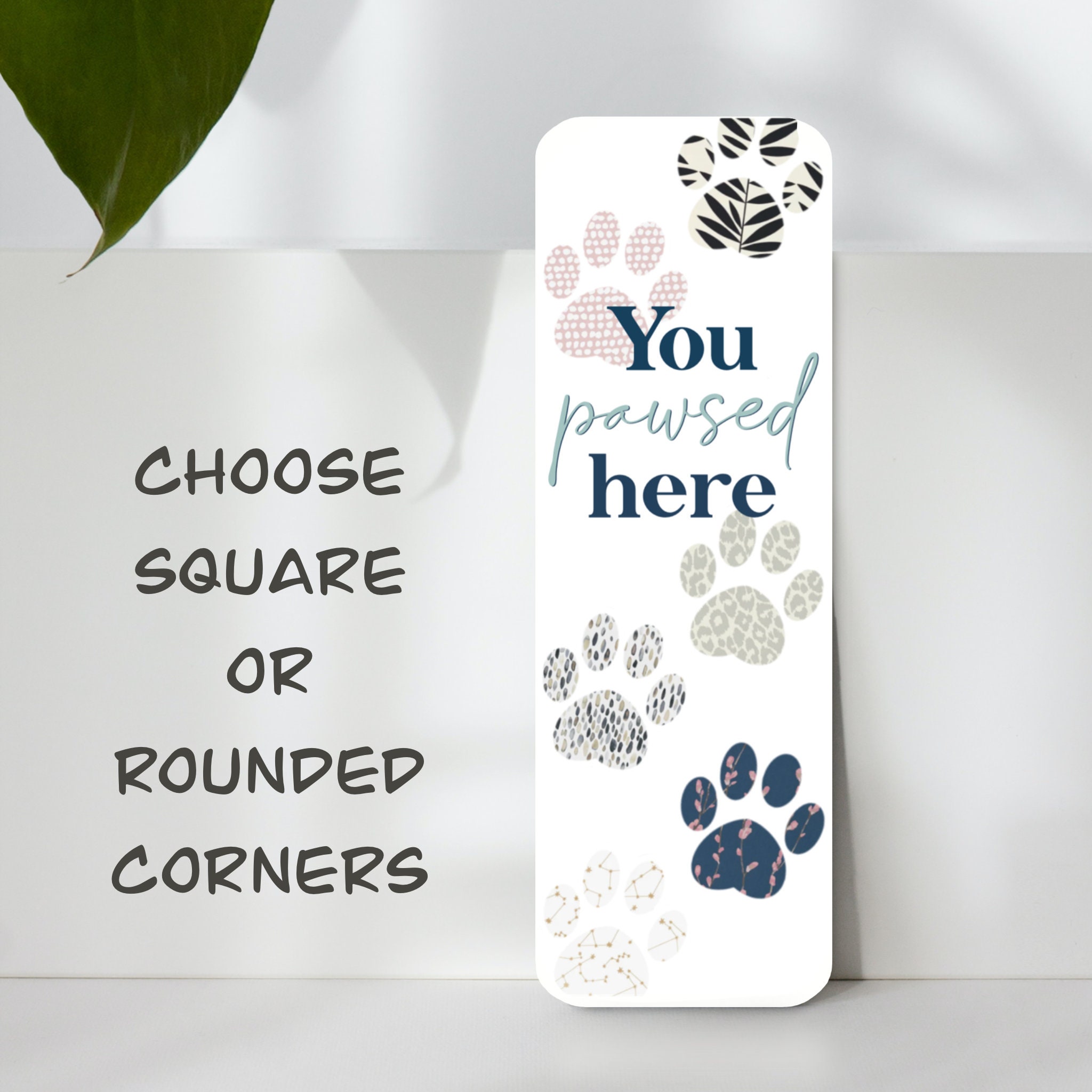 Paw Print Bookmark, Cute Bookmark, Cat Lover Gift, Bookmark for Women ...