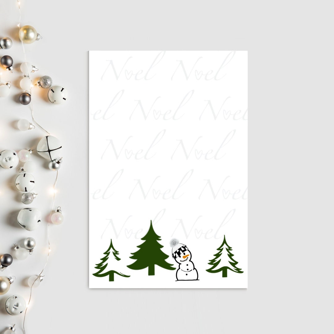 Snowman Christmas Notepad, Cute Winter Holiday Memo Pad, Noel to Do ...