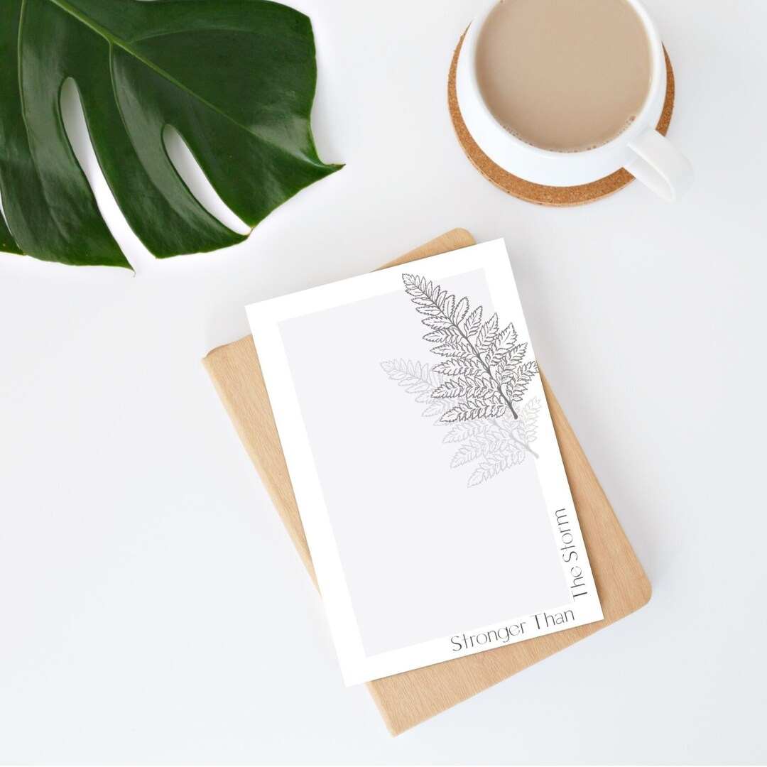 Botanical Print Notepad, Motivational Quotes Memo Pad, to Do List ...