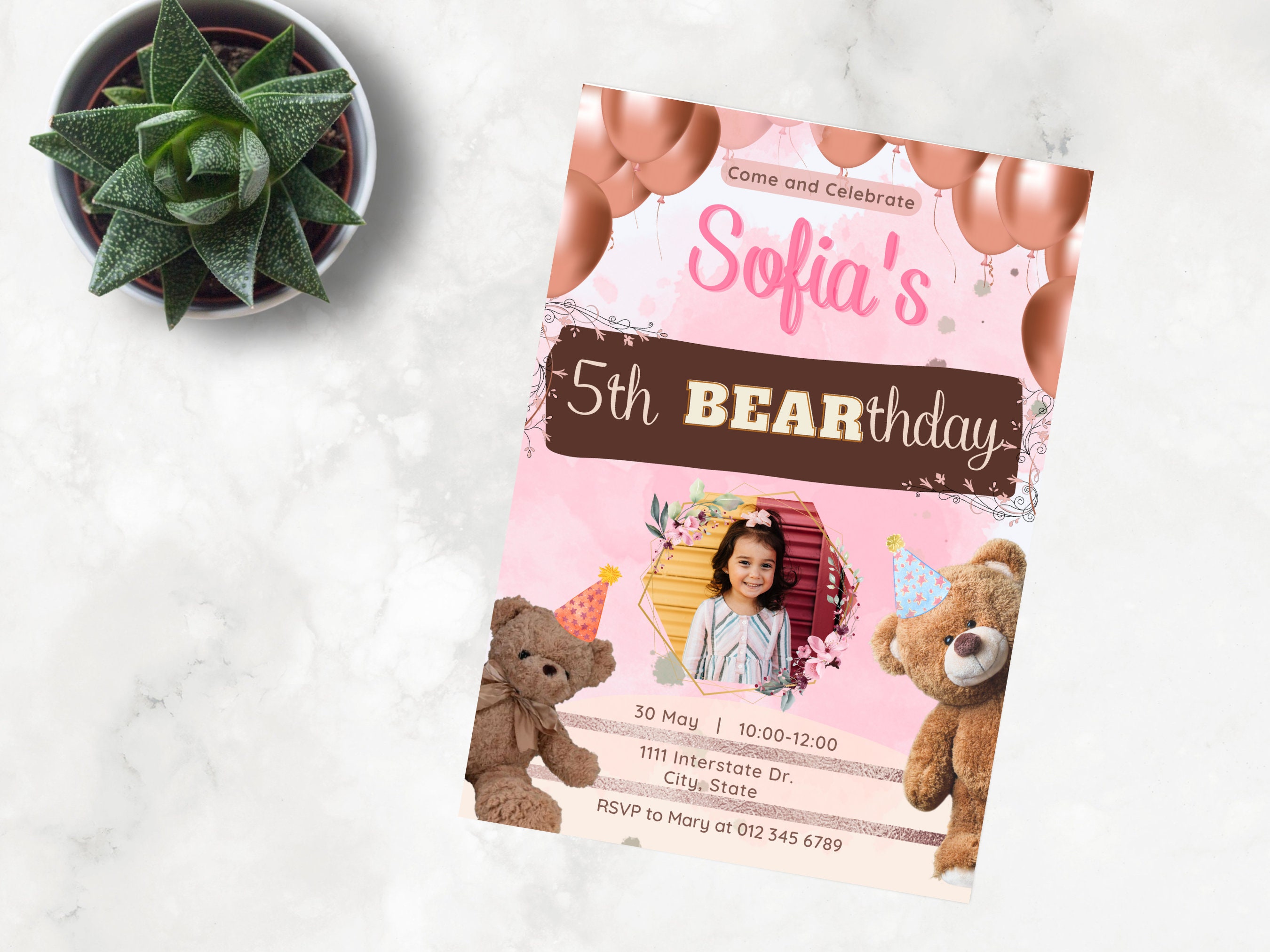 Build Bear Birthday Invitation, Custom Birthday Invitation, Printable ...