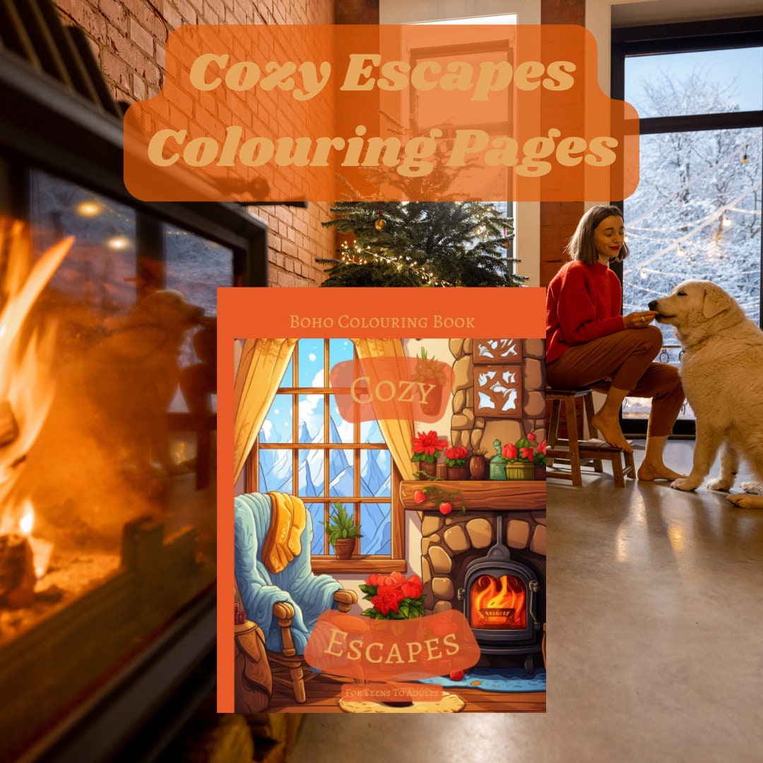 Cozy Colouring Pages Adults & Teenagers Chill Out Colouring for ...