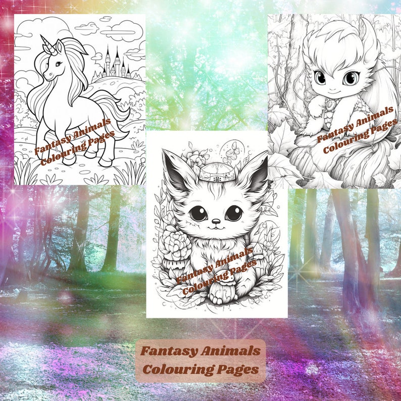 Kawaii Colouring Pages Creative Fantasy Adults & Teenagers Instant ...