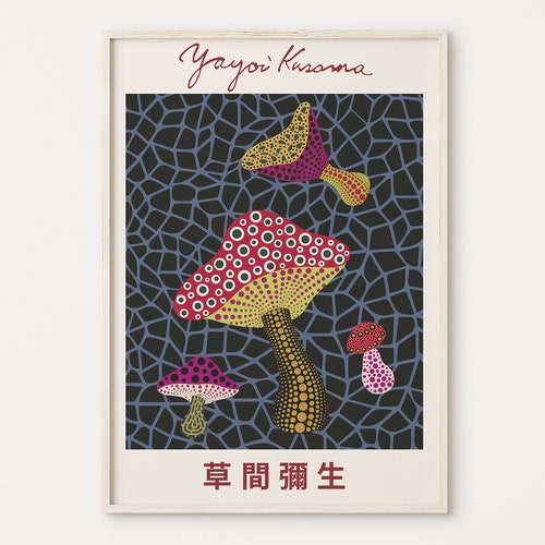 Yayoi Kusama Mushrooms Pattern Yayoi Kusama Print Kusama - Etsy