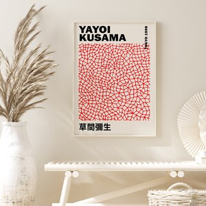 Yayoi Kusama Art Print, Yayoi Kusama Exhibition Poster, Japanese Wall ...
