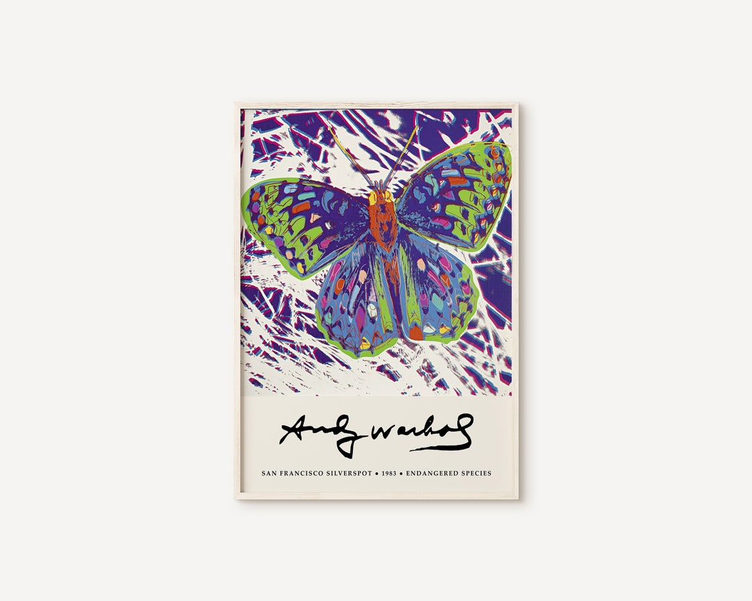 Andy Warhol Butterfly Poster, Andy Warhol Print, Pop Art, Warhol Art ...