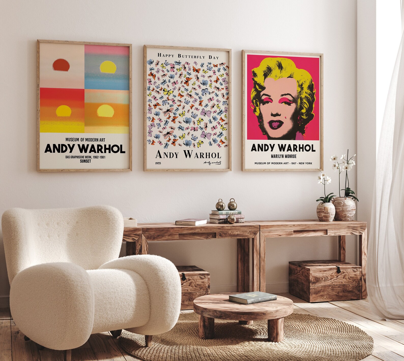 Andy Warhol Set of 3 Prints Gallery Wall Set 3 Piece Wall - Etsy