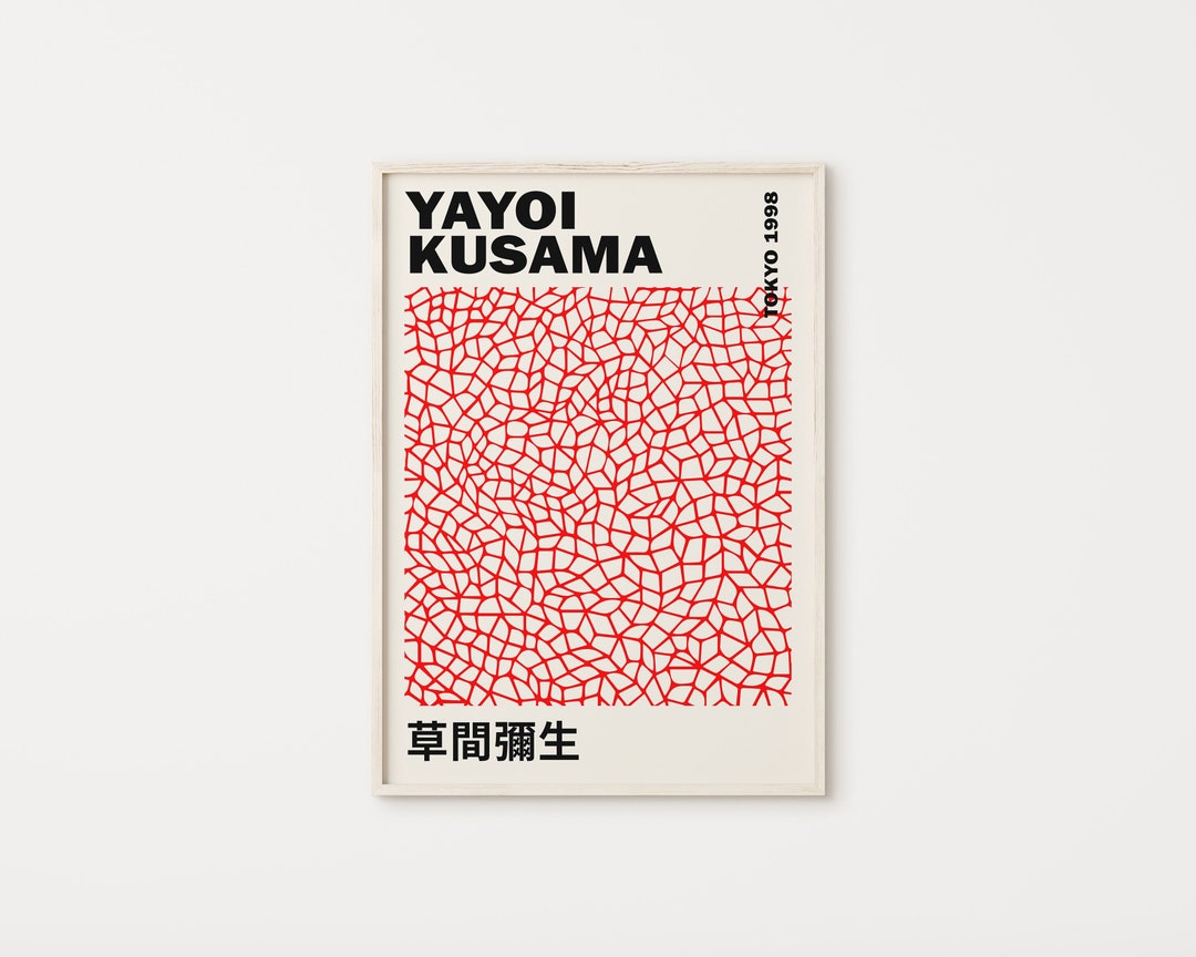 Yayoi Kusama Art Print, Yayoi Kusama Exhibition Poster, Japanese Wall ...