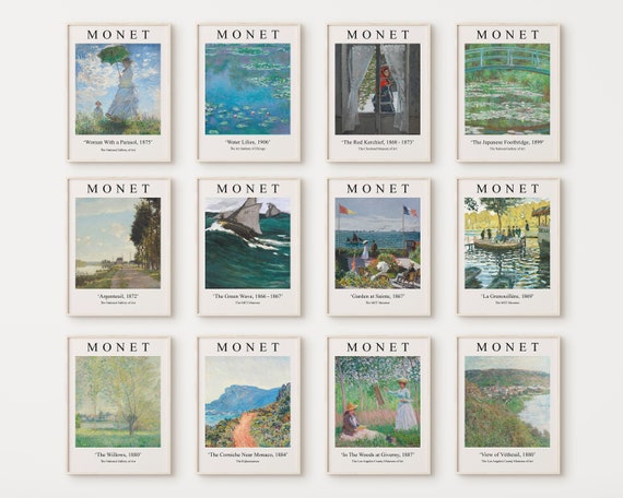 Monet Print Monet Gallery Wall Set Claude Monet Poster - Etsy