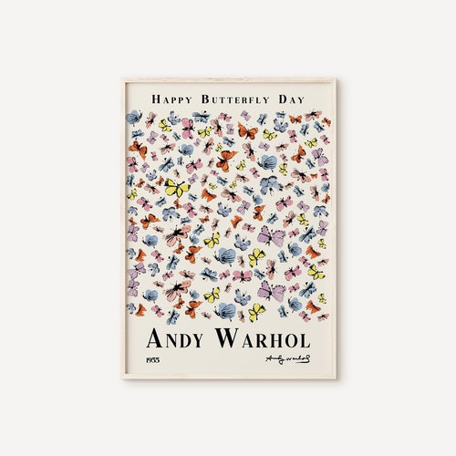 Andy Warhol Butterfly Warhol Art Print Andy Warhol Poster - Etsy