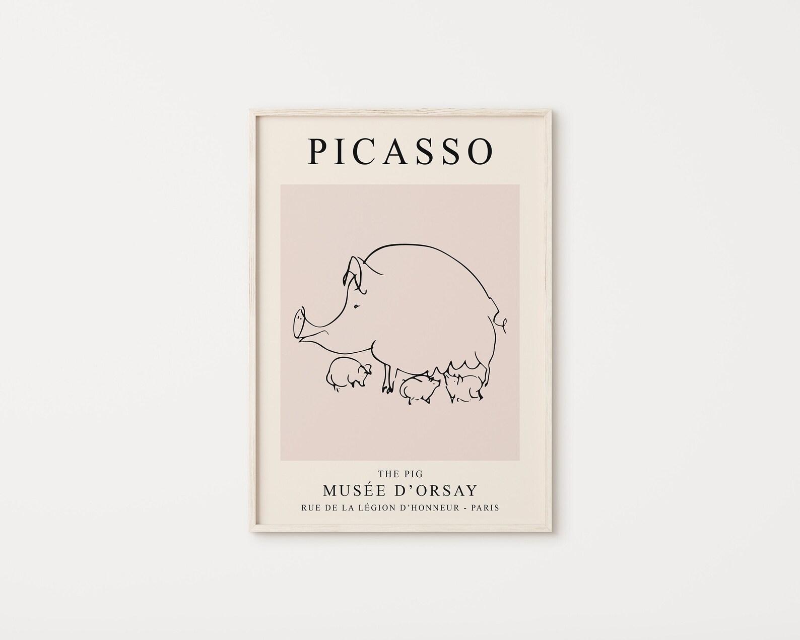 Pablo Picasso Pig Line Art Picasso Art Print Picasso | Etsy