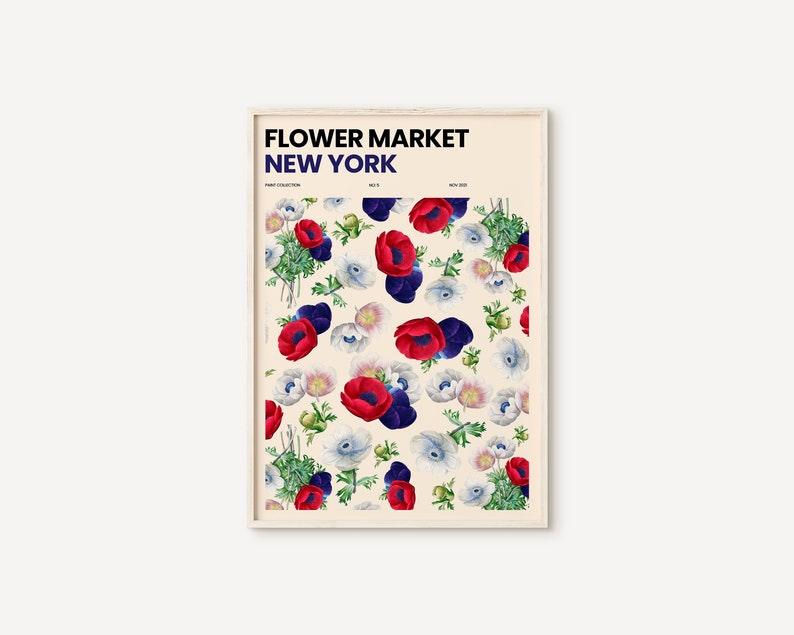 Flower Market Set of 9 Prints Flower Market Print Gallery - Etsy