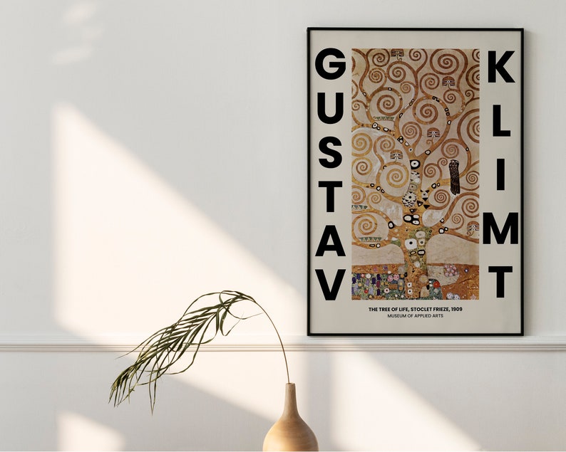 Gustav Klimt the Tree of Life Klimt Exhibition Poster Gustav | Etsy