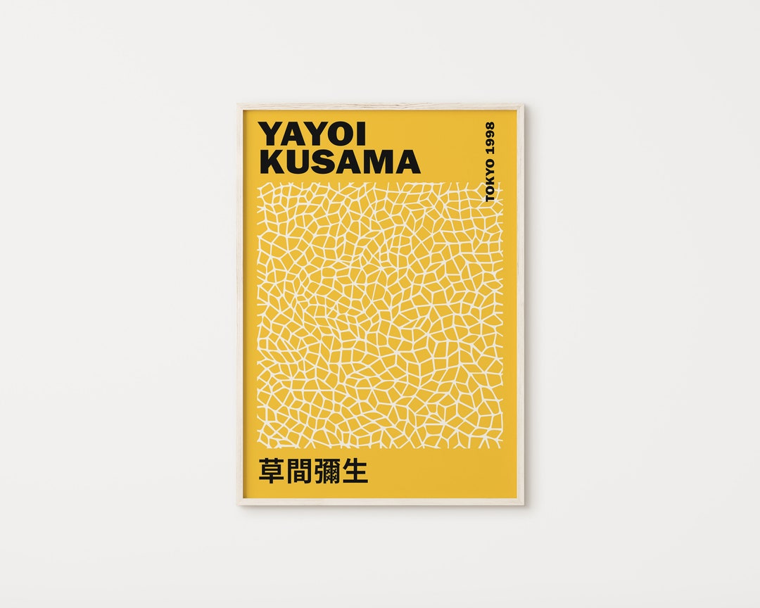 Yayoi Kusama Line Art Prints, Yayoi Kusama Exhibition Poster, Printable ...