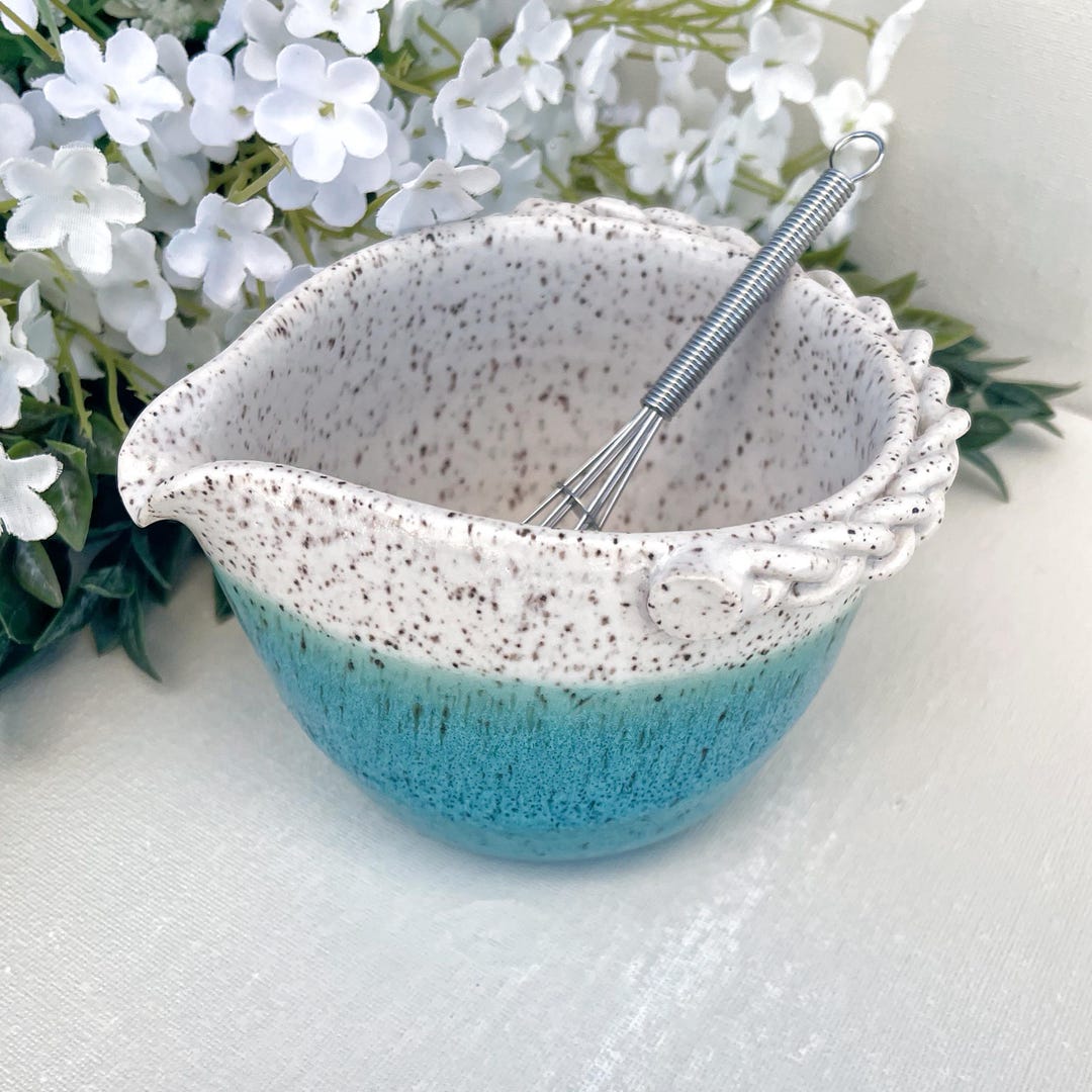 Small Batter Bowl | Small Stoneware Pottery Batter Mixing Bowl With ...