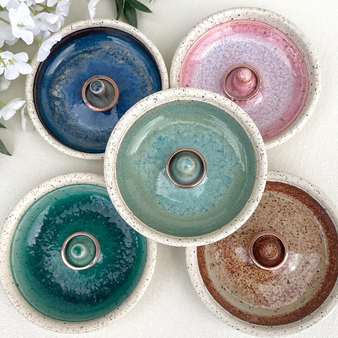 Ceramic Ring Holder | Speckled Pottery Ring Holder Dish | Wedding Ring ...