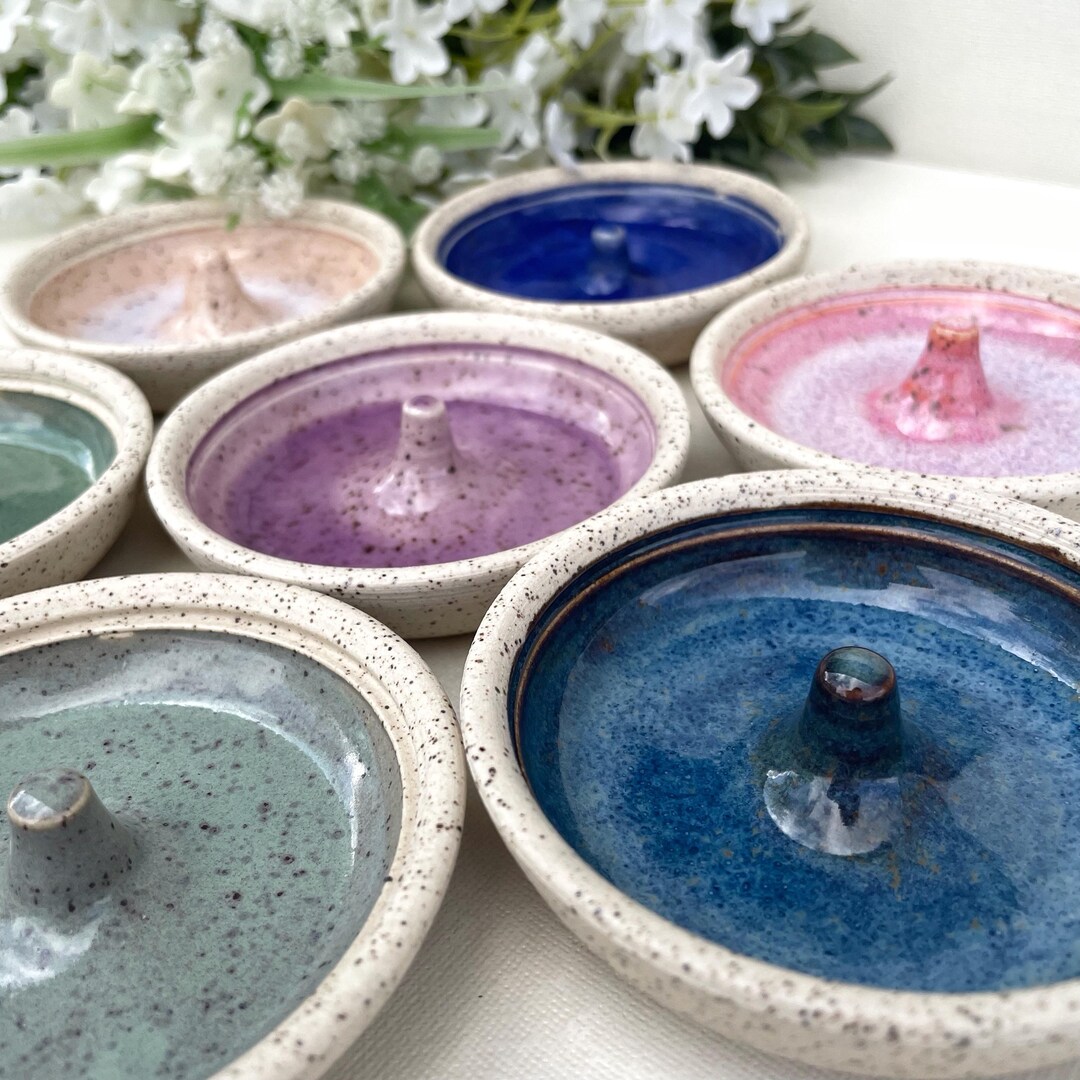Ceramic Ring Holder | Speckled Pottery Ring Holder Dish | Wedding Ring ...