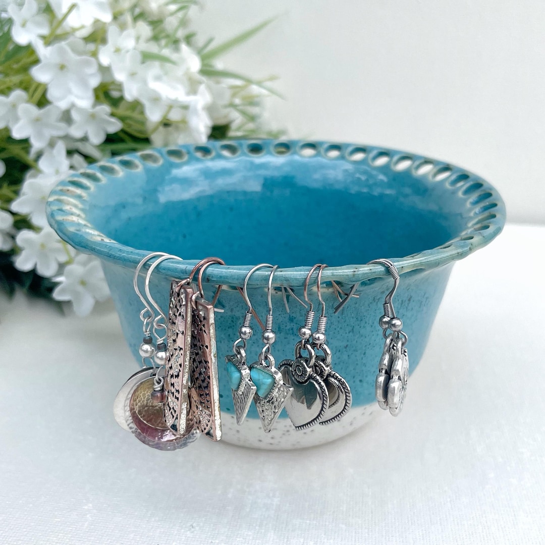 Handmade Stoneware Pottery Jewelry Bowl With Rustic Coastal Vibe, Smart ...