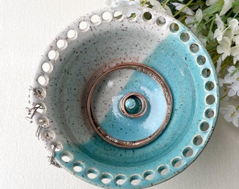 Handmade Stoneware Pottery Jewelry Bowl With Rustic Coastal Vibe, Smart ...