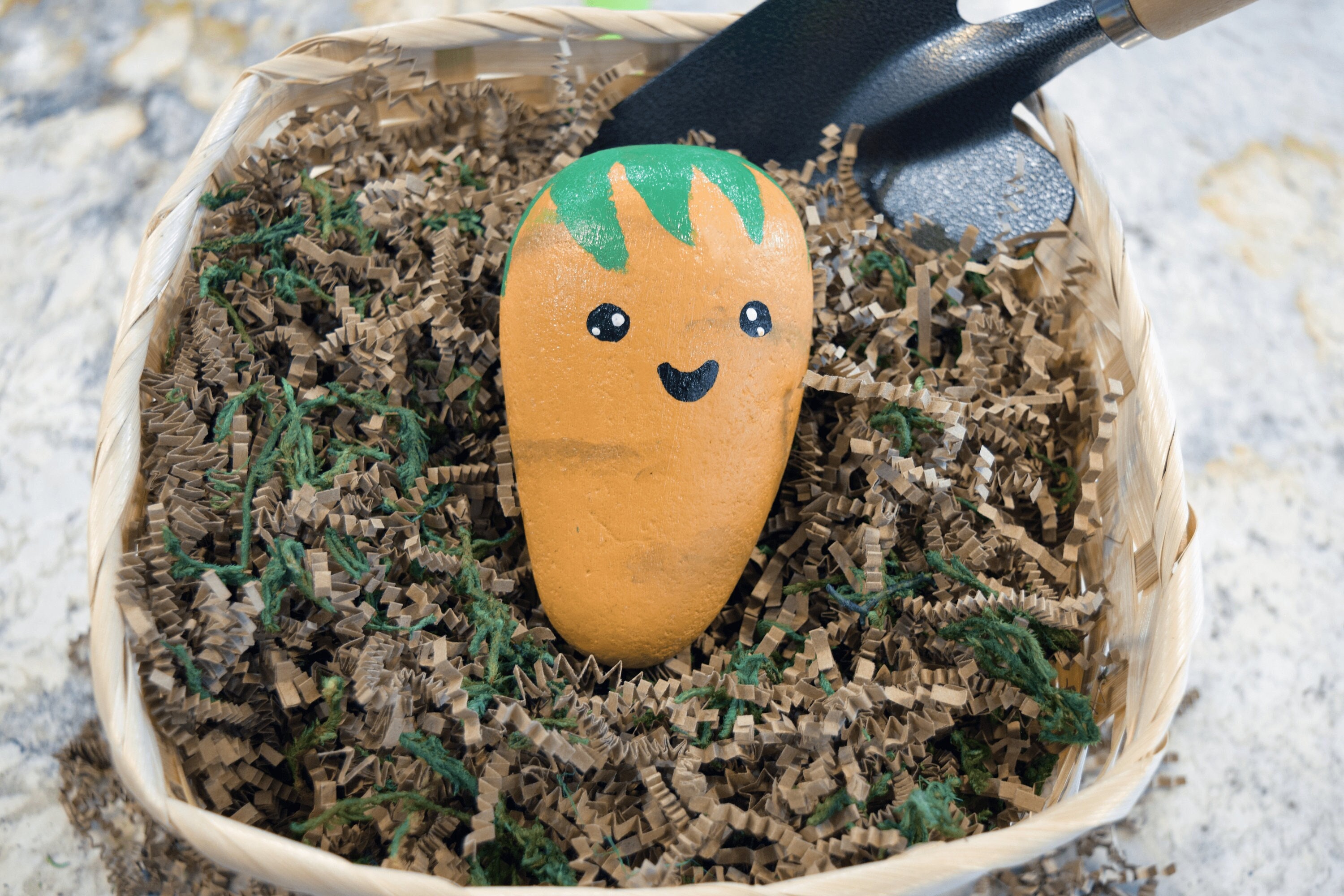 Cody Carrot Hand-painted Garden Rock / Stone / Fruit, Vegetable Rocks ...
