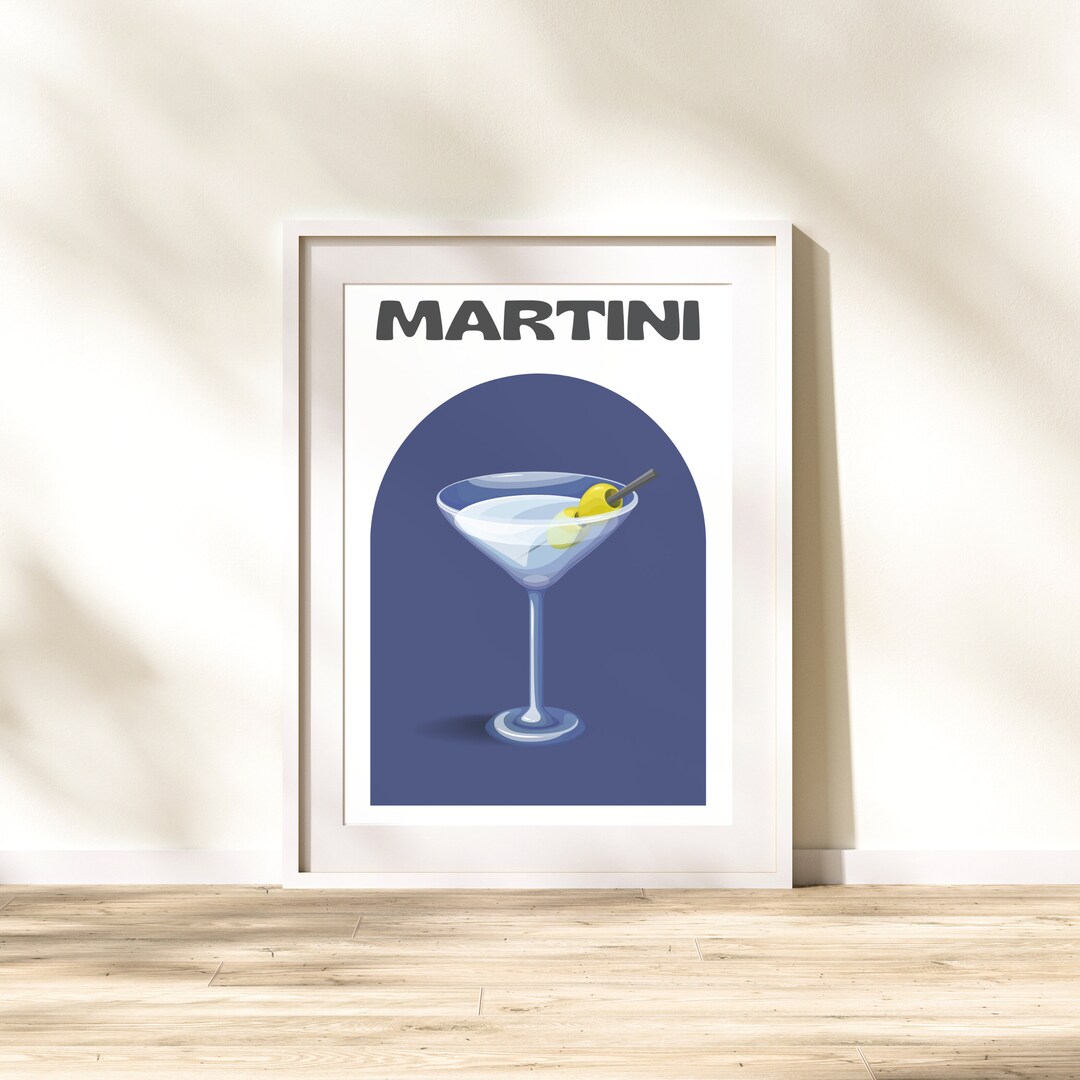 Martini Printable, Cocktail Wall Art, Cocktail Print, Instant Download ...