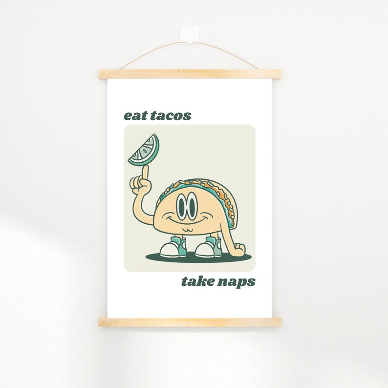 Taco Printable, Taco Poster, Taco Wall Art, Taco Print, Instant ...