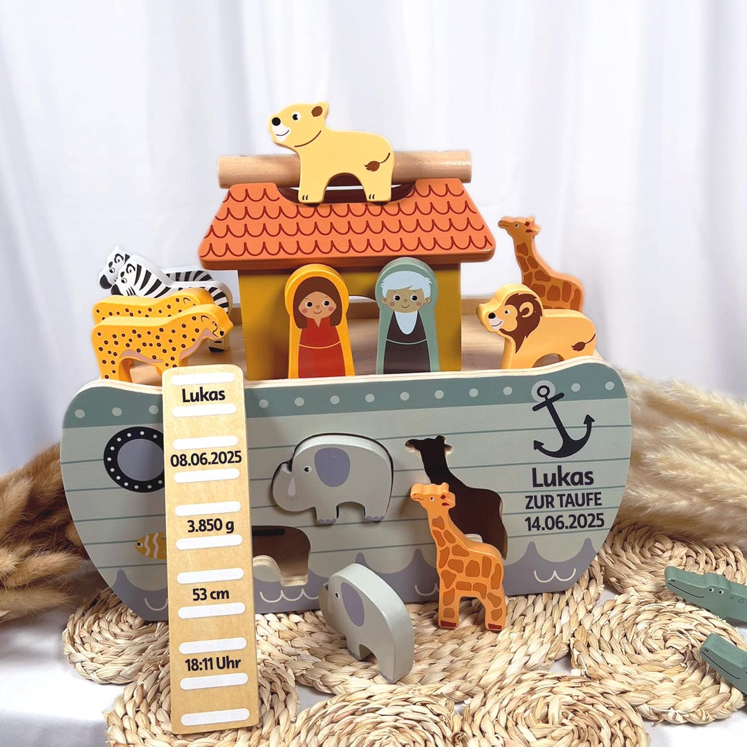 Noah's Ark Baptism, Baptism Gift, Baptism, Baptism Gift Boy Girl ...